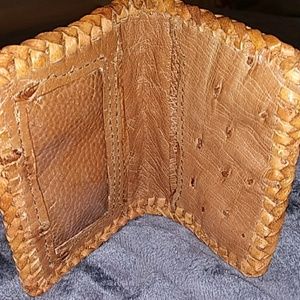 Tandy Leather | Bags | Tandy Ostrich Leather Bifold Mini Wallet | Poshmark